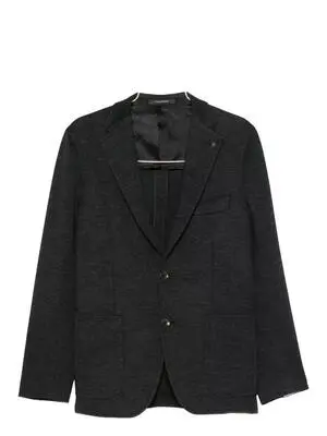 Tagliatore Notched-lapel Single-breasted Blazer - Grey