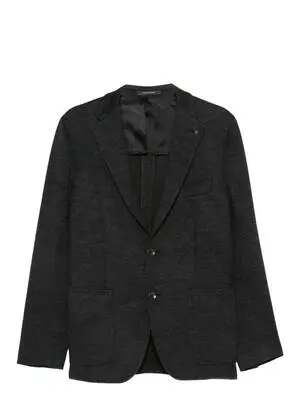 Tagliatore Notched-lapel Single-breasted Blazer - Grey