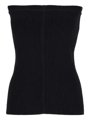 RICK OWENS Rick Owens Strapless Ribbed Knit Top