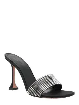Amina Muaddi Andreea Crystal-embellished Sandals - Black