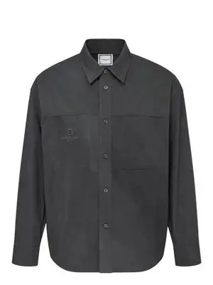 WOOYOUNGMI Logo-print Chest-pockets Shirt - Grey
