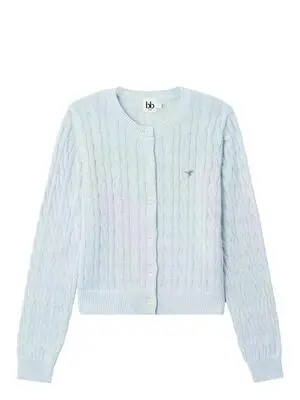 B+AB Cable Knit Bow-detail Cardigan - Blue