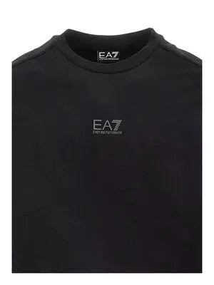 EA7 Logo-print Short-sleeve T-shirt - Black