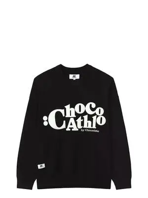 CHOCOOLATE Logo Patch Crewneck Sweatshirt - Black
