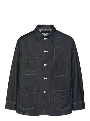 Comme Des Garçons Contrast-stitch Patch-pocket Jacket - Grey