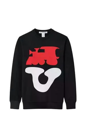 Comme Des Garçons Graphic Print Sweatshirt - Black