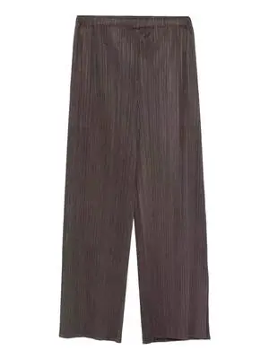 Issey Miyake Pleats Please Issey Miyake Dark Grey Pleated Texture Trousers Grey