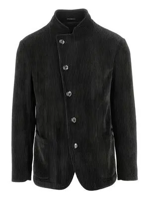 Emporio Armani Emporio Armani Corduroy-Effect Jacket Black