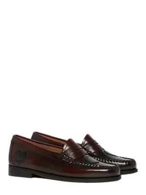 G.H.BASS Weejuns Heart-patch Loafers - Red