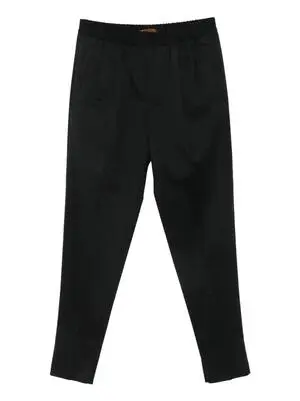 Zegna Pleated Trousers With Elasticated Waistband - Black