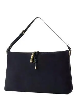 Furla Furla Debby Buckle-Strap Zip-Top Leather Shoulder Bag Blue