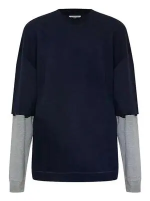 DARKPARK Troy Layered-sleeve T-shirt Blue
