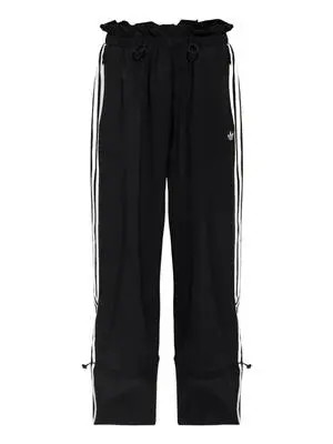 Adidas Logo Embroidered Side Stripe Track Pants - Black
