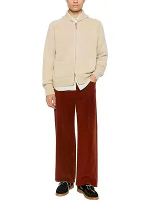 SEBAGO Anchor Intarsia Zip-up Cardigan - Neutrals