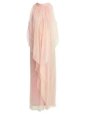 IRINA SCHROTTER Farah Pleated Maxi Dress - Pink
