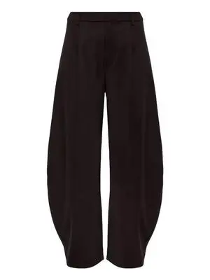 GESTUZ Dark Pleated Trousers - Brown