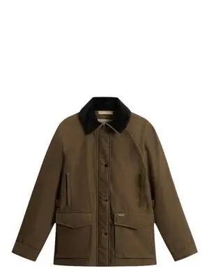 Woolrich Velvet-collared Flap-pocket Jacket - Green
