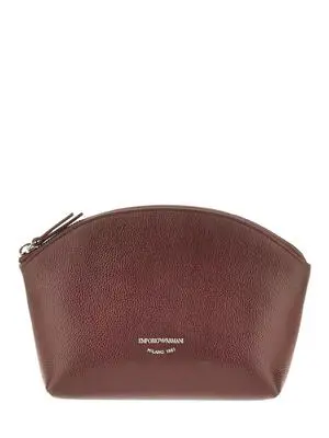 Emporio Armani Grained Leather Pouch - Red