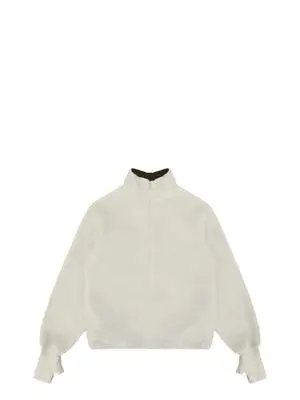 ENTIRE STUDIOS Fleece Quarter-zip Sweater - Neutrals