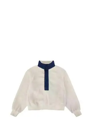 ENTIRE STUDIOS ENTIRE STUDIOS Fleece-Texture Quarter-Zip Sweater Neutrals