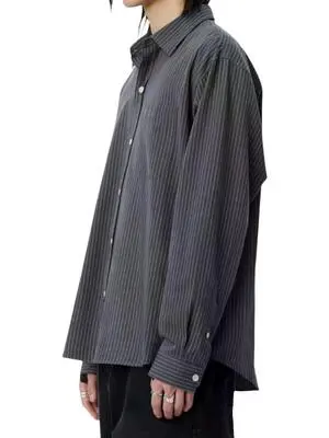 MFPEN Distant Striped Shirt - Grey