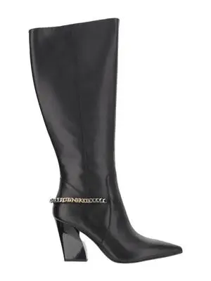 Pinko Chain Detailed Pointed Toe Boots - Black