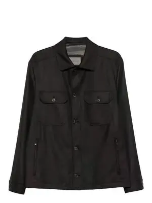 Corneliani Button-up Chest-pocket Jacket - Brown