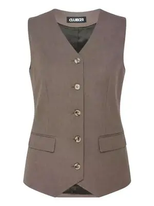 CLUB21 COLLECTION Club21 Collection Iris V-Neck Waistcoat