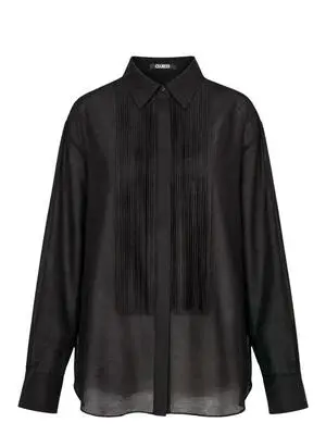 CLUB21 COLLECTION Soline Pintuck-pleat Shirt - Black