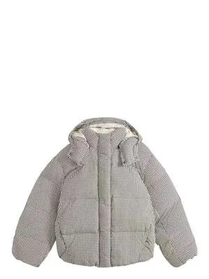 LEVI'S Padded Gingham Check Puffer Jacket - Grey