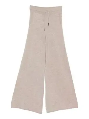 PANICALE Drawstring Palazzo Pants - Neutrals