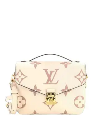 LOUIS VUITTON Louis Vuitton Pochette Metis Monogram Empreinte Giant Crossbody Bag Neutrals