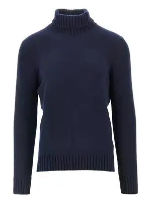 PIACENZA CASHMERE 1733 Roll Neck Knit - Blue