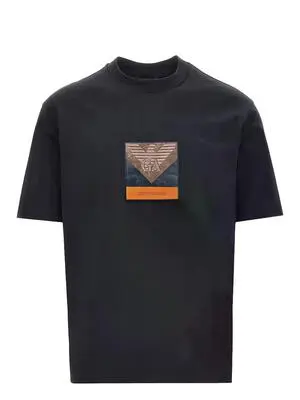 Emporio Armani Logo-patch T-shirt - Blue