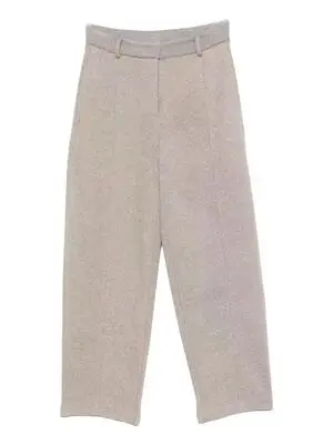 PANICALE Beige Knitted Straight-leg Trousers - Neutrals