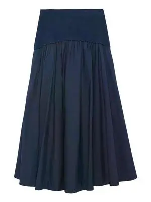 Simkhai SIMKHAI Ovie Flared Midi Skirt Blue