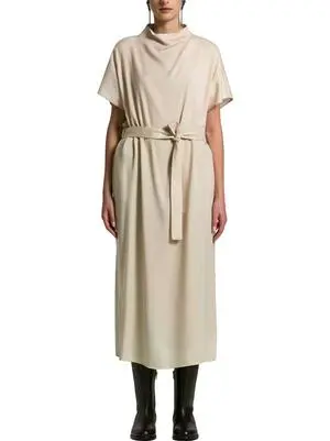 PESERICO Peserico Belted High-Neck Midi Dress