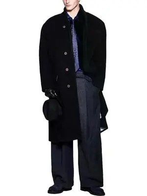 Giorgio Armani Pleated Virgin Wool Trousers - Grey