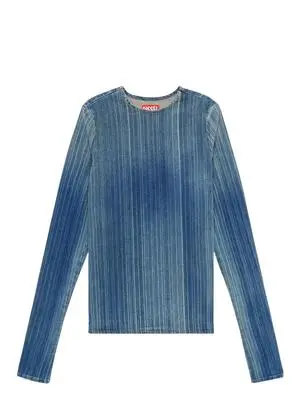 DIESEL® De-bob-fsd1 Crewneck Long-sleeved T-shirt - Blue