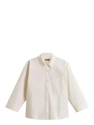 Woolrich Long Sleeve Shirt With Classic Collar - Beige
