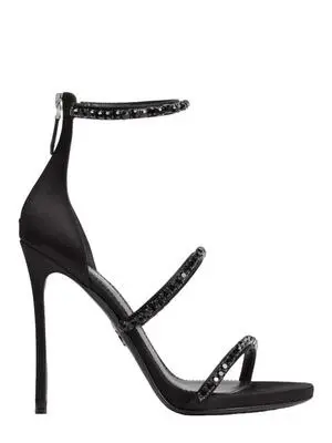 Dsquared2 Rhinestone Embellished Stiletto Sandals - Black