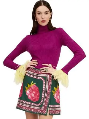 La DoubleJ Graphic Print Wrap Mini Skirt - Multicolor