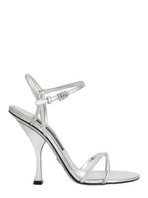 Dolce & Gabbana 105mm Keira 2.0 Sandals - Silver