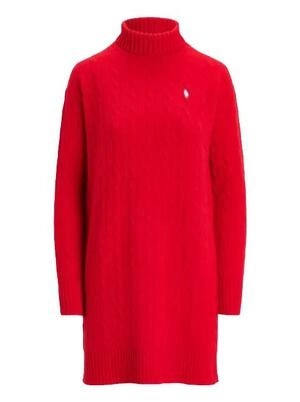 POLO RALPH LAUREN Polo Ralph Lauren Cable-Knit Roll-Neck Mini Dress