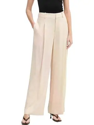 MOS MOSH Mmissa Coleen Pleated Wide-leg Trousers - Neutrals
