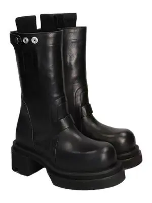 Rick Owens Platform Leather Boots - Black