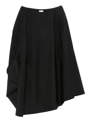 Comme Des Garçons Asymmetric Draped Wool Skirt - Black