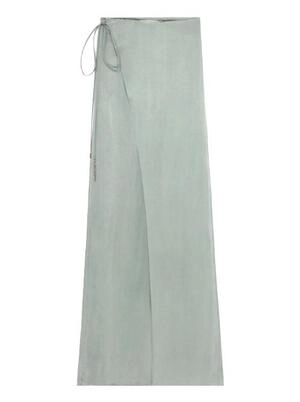 Blumarine High Waisted Wrap Detail Trousers - Gray
