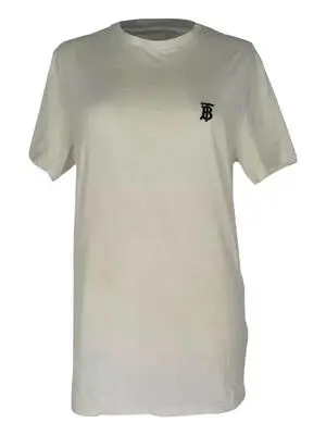 Burberry Burberry Embroidered Logo T-Shirt Neutrals