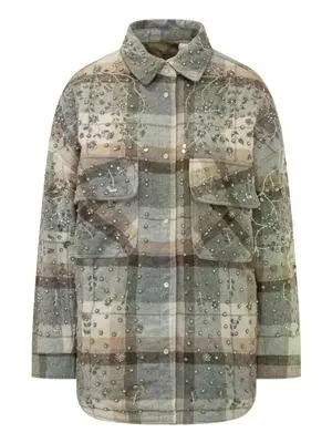 SPACE COWBOY IN TARTAN SHIRT Space Cowboy In Tartan Checked Shirt With Bead Embellishment